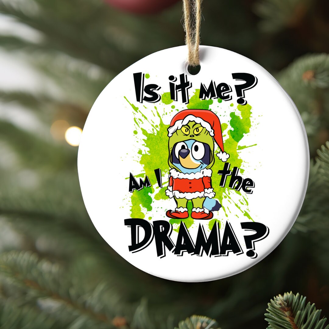 Bluey Grinch Christmas Ornaments - Etsy