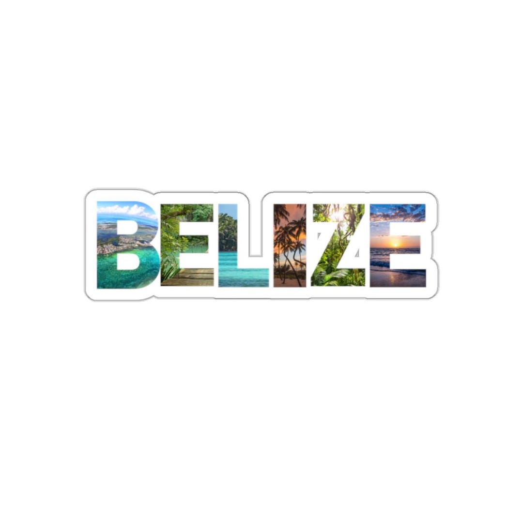 Vibrant Belize Die-cut Sticker for Travel Lovers, Journaling, Laptop ...
