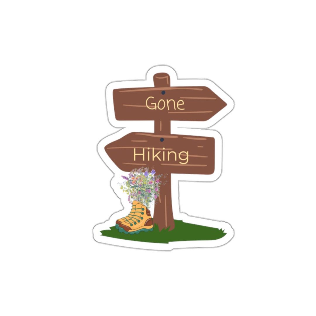 Gone Hiking Die-cut Stickers | Nature Lover Decor, Hiking Accessories ...
