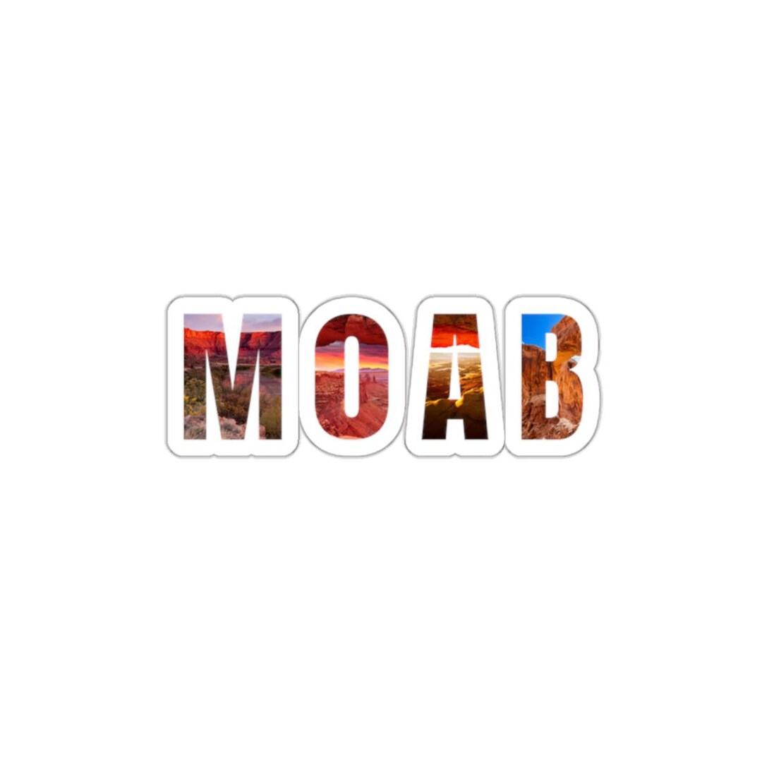 Colorful Moab Die-cut Stickers, Travel, Outdoor Adventure, Laptop Decor ...
