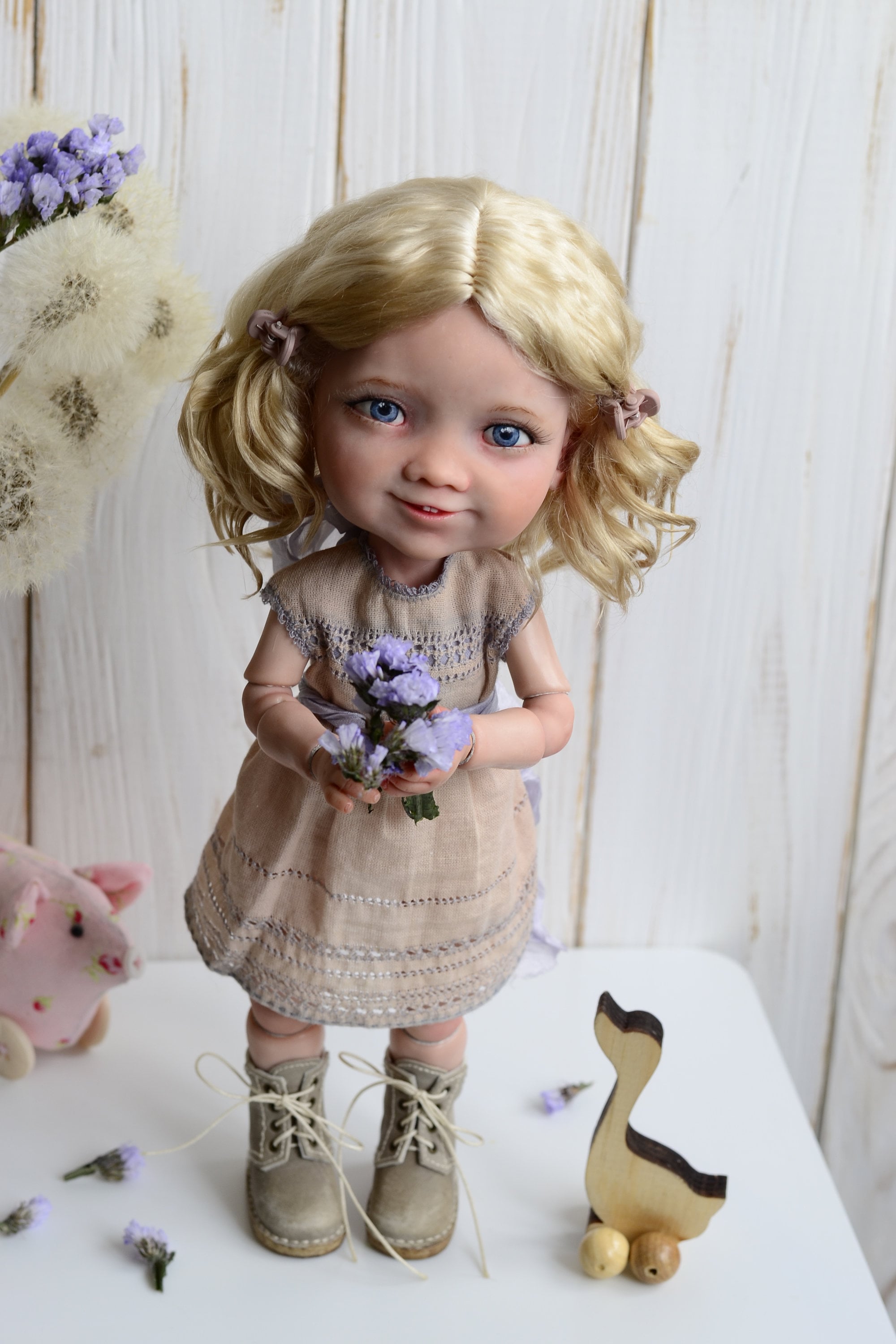 OOAK Custom Art Doll: Handmade Polymer Clay Living Doll With Natural ...