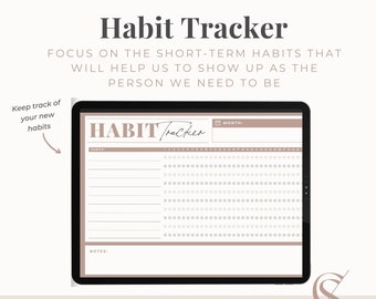 Habit Tracker Digital Notepad Digital File Tracker Scripture Digital ...