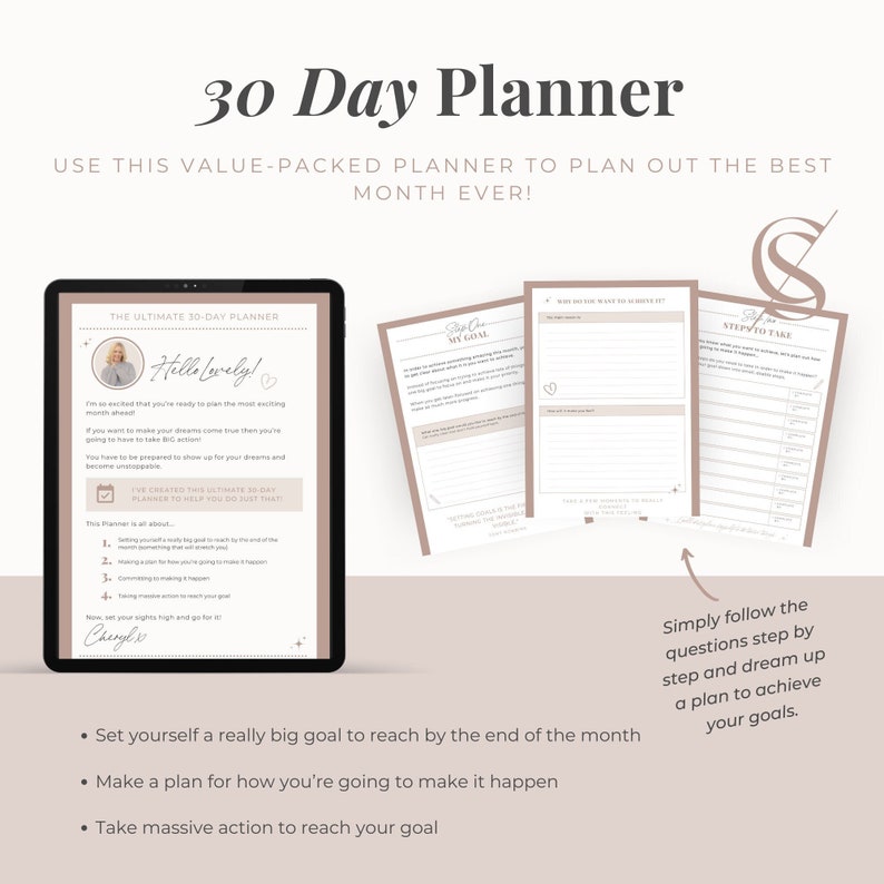 30 Day Planner Digital/printable Download - Etsy