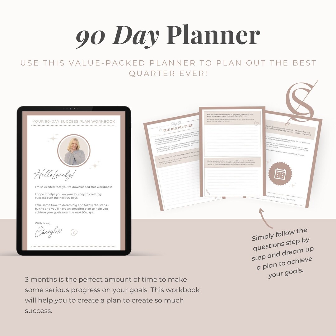 90 Day Success Planner Digital/printable Download - Etsy