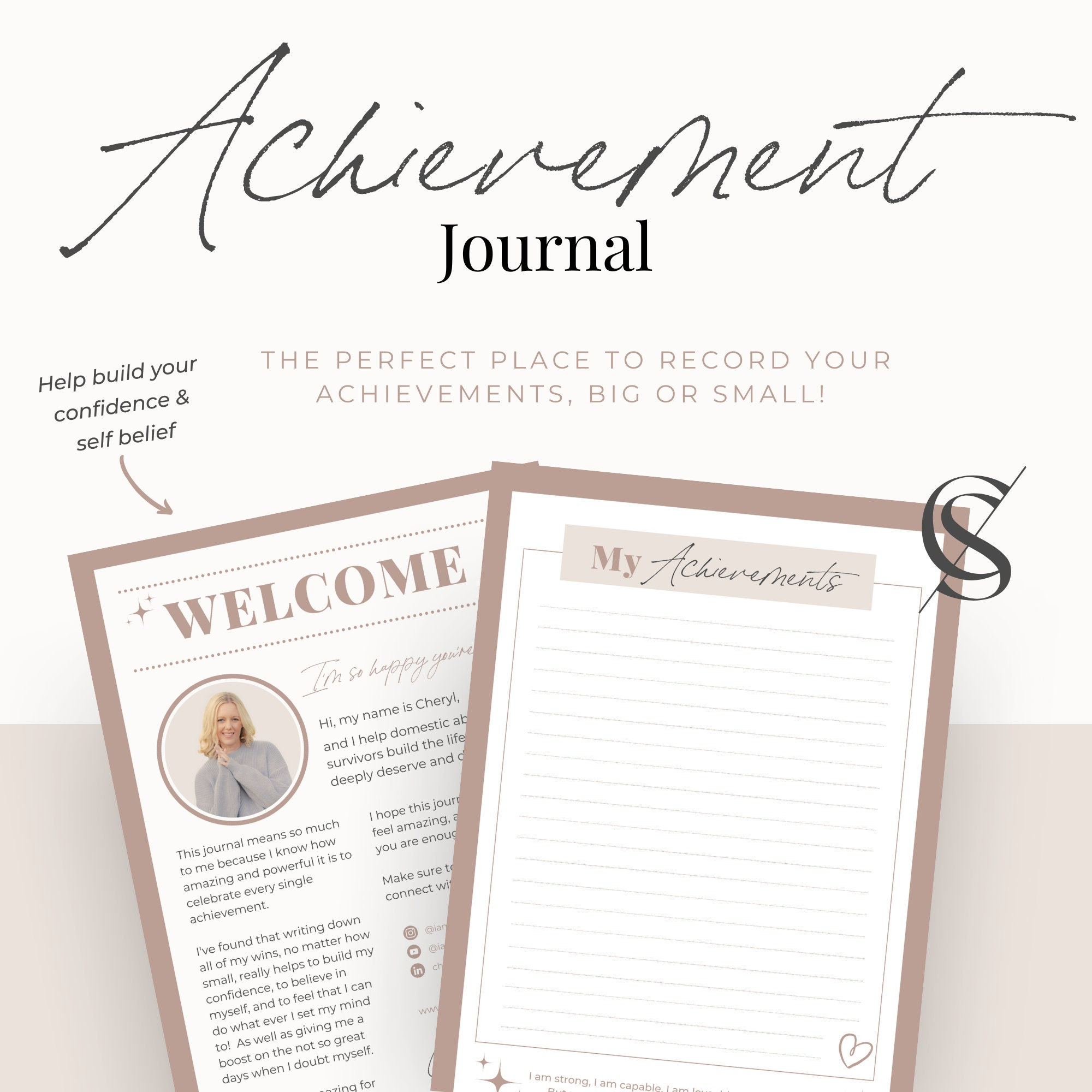 Achievement Journal Digital/printable Version - Etsy