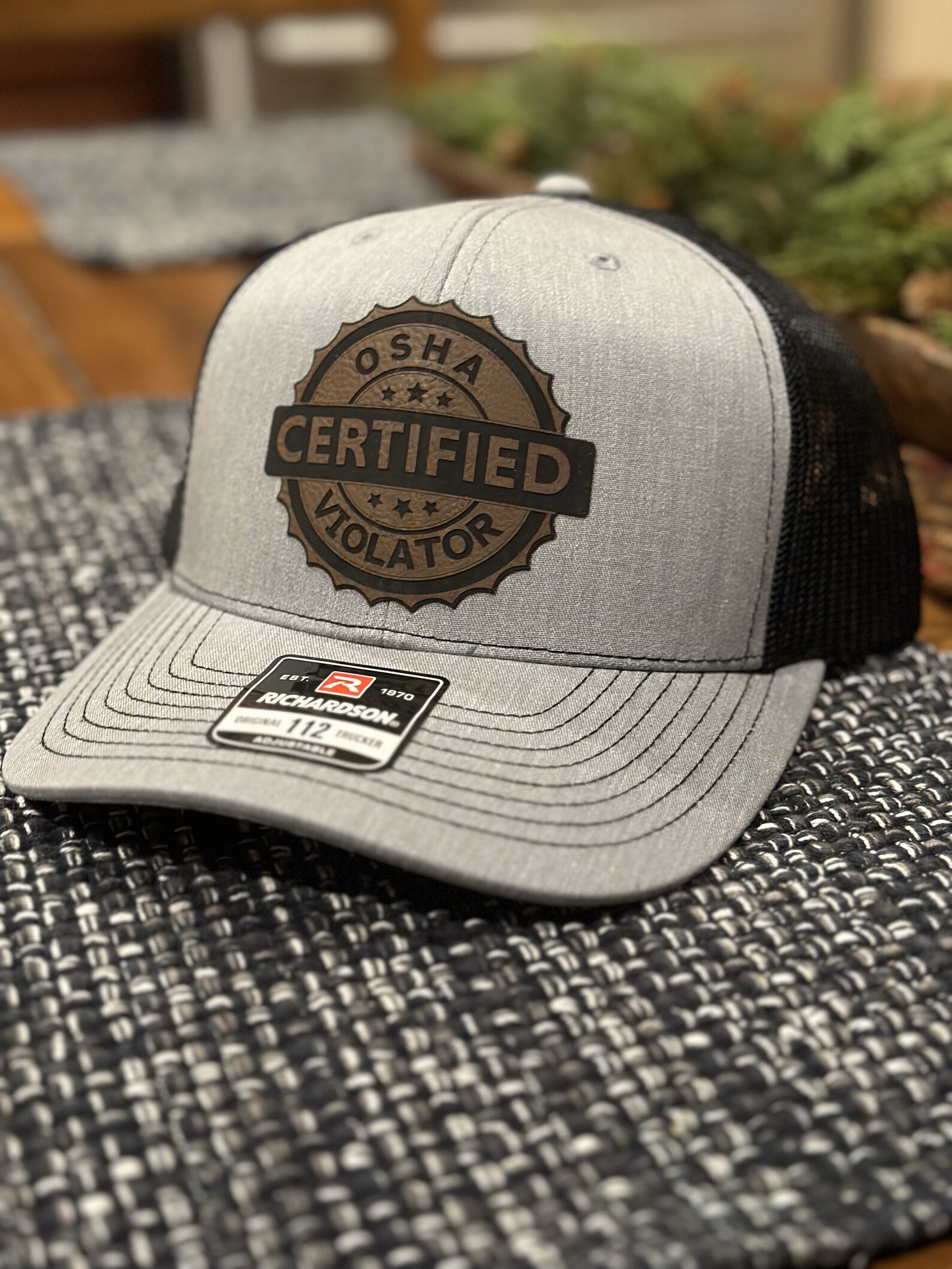 OSHA Certified Violator Leatherette Patch Cap, Workin Man, OSHA ...