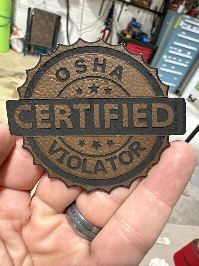 OSHA Certified Violator Leatherette Patch Cap, Workin Man, OSHA ...