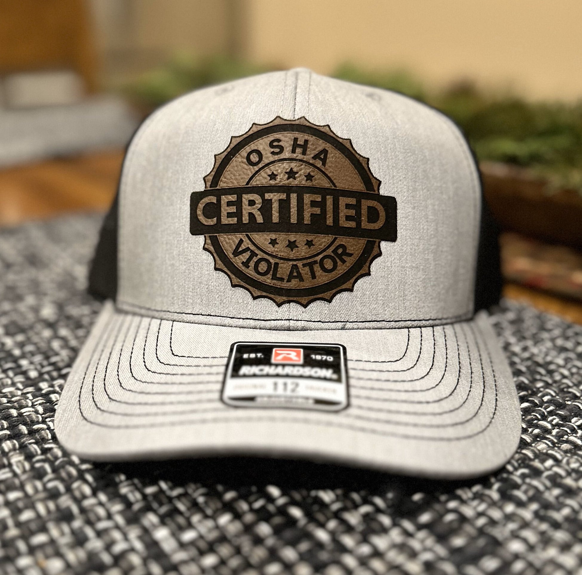 OSHA Certified Violator Leatherette Patch Cap, Workin Man, OSHA Violator, Richardson 112 ...