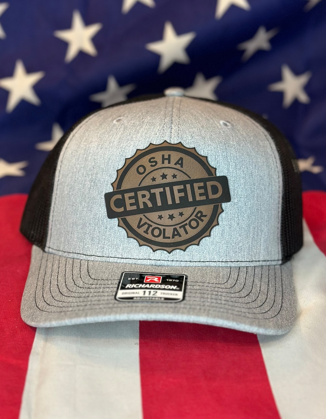 OSHA Certified Violator Leatherette Patch Cap, Workin Man, OSHA ...