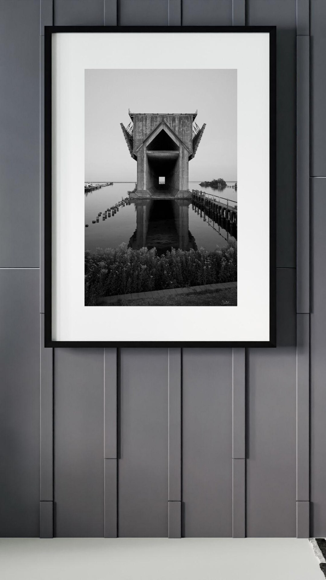 Ore Dock Front View Marquette Michigan Black and White Art Calm - Etsy