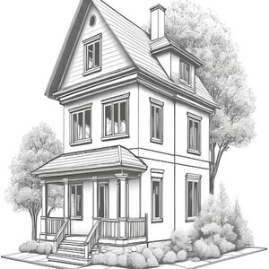 NEW | Gorgeous Houses Coloring Book - Etsy