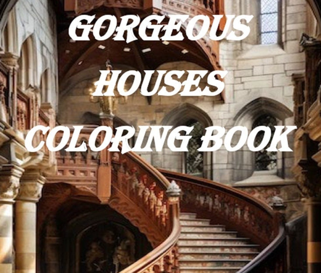 NEW | Gorgeous Houses Coloring Book - Etsy