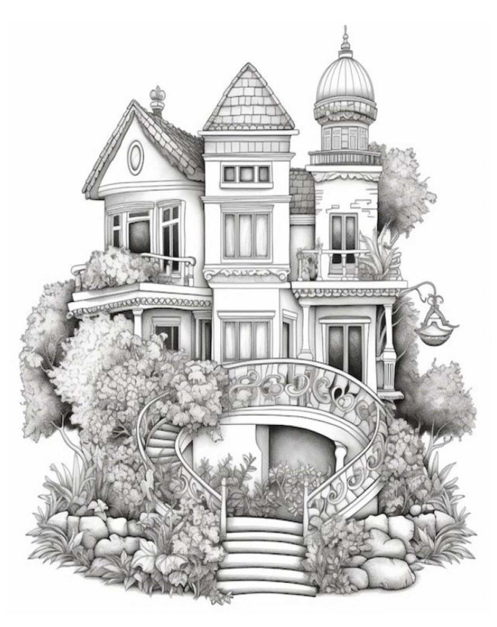 NEW | Gorgeous Houses Coloring Book - Etsy