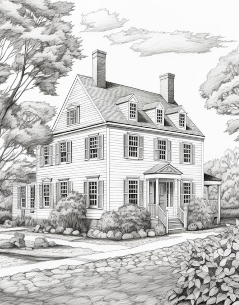 NEW | Gorgeous Houses Coloring Book - Etsy