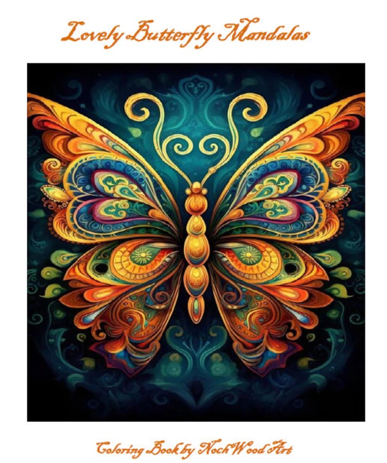 Butterfly Mandalas Coloring Book: 50 Printable Pages (PDF) - Etsy