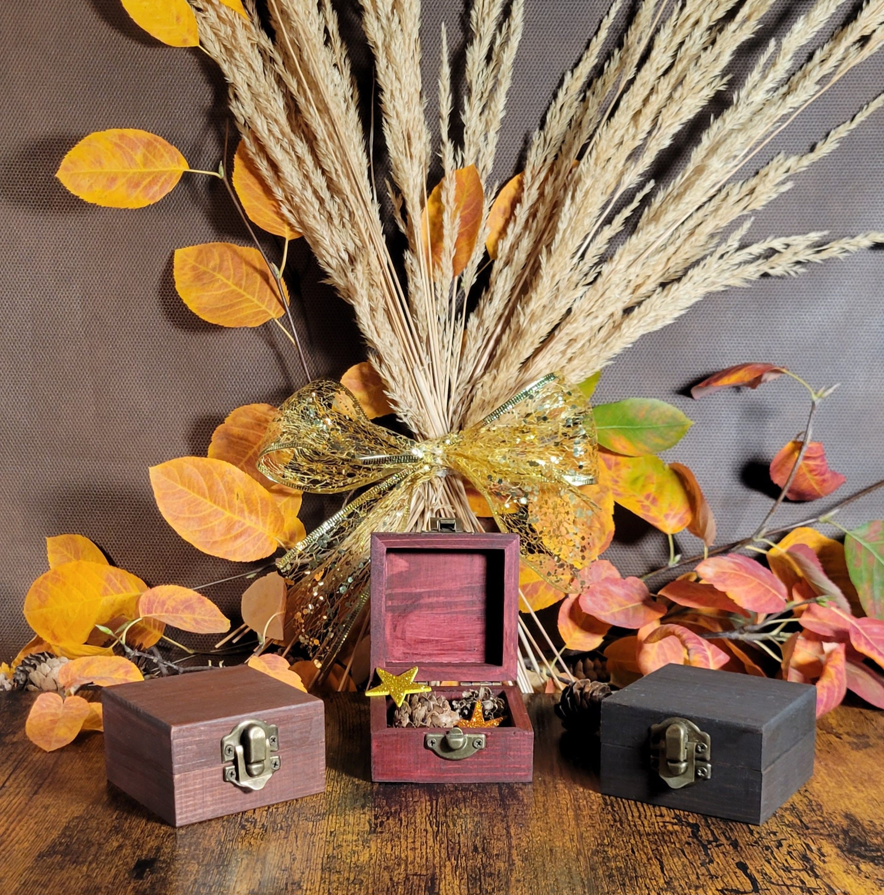 Trio Vintage Treasure Chest Boxes - Etsy