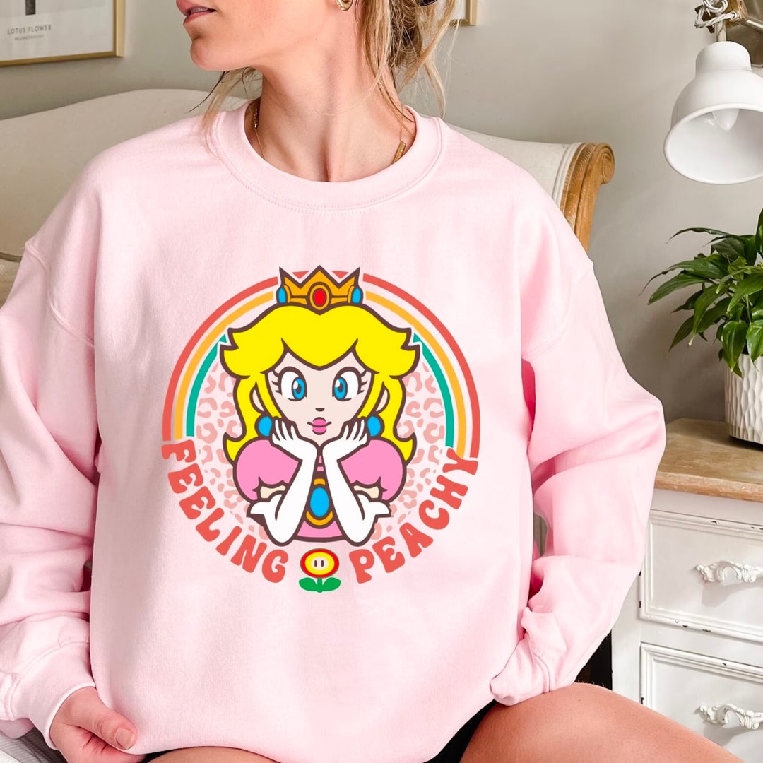 Retro Princess Peach Sweatshirt,princess Peach Mario Sweatshirt Feeling ...