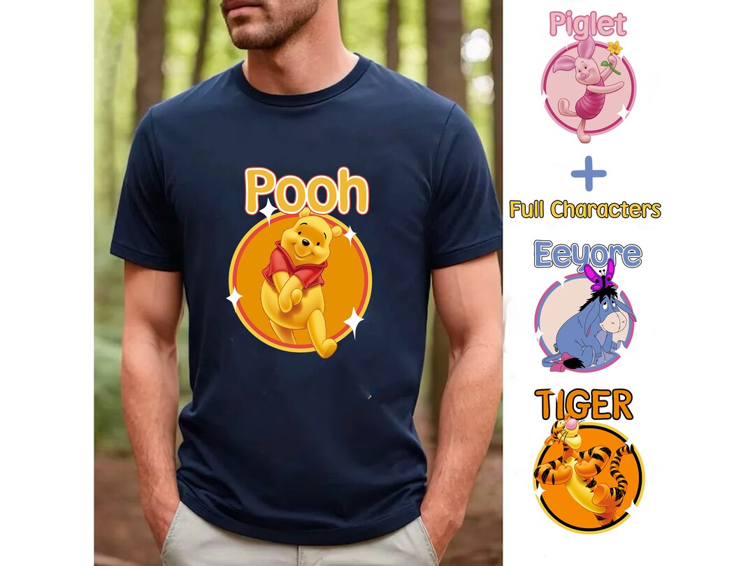 Winnie the Pooh Character Shirt,winnie the Pooh Party Shirt,winnie Pooh ...