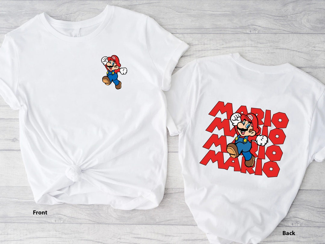 Super Mario Shirt,super Mario Front & Back Shirt,super Mario Bros Shirt ...