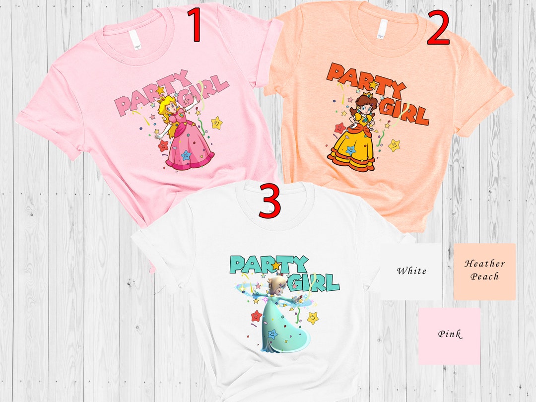 Super Mario Princess Shirt,super Mario Princess Party Girl Shirt ...