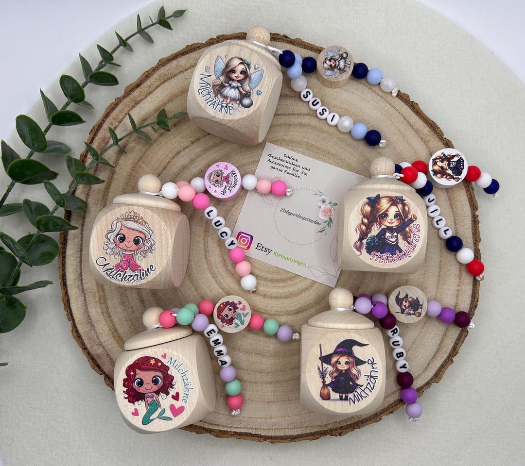 Milk Tooth Box, Milk Tooth Storage, Tooth Fairy, Milk Teeth, Wooden Box ...