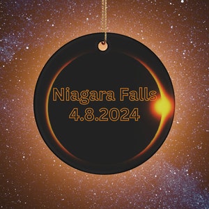 Solar Eclipse 2024 Niagara Falls Keepsake Commemorative Solar Eclipse ...