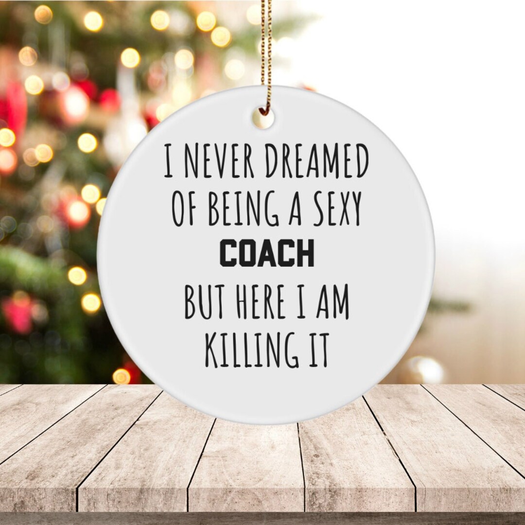 Coach Ornament, Coach Secret Santa, Gift for Coach, Coach White ...