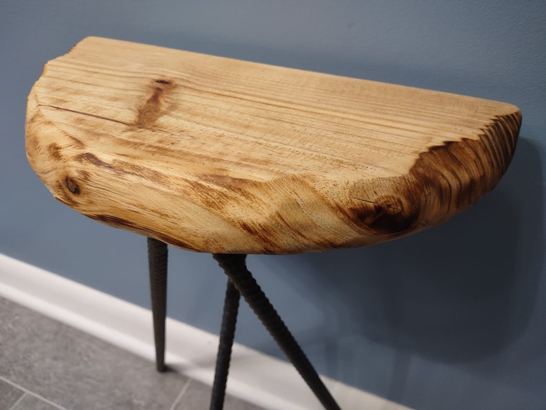 Live Edge Wood Side Table, Bathroom Stand, Hallway Table, Plant Stand ...
