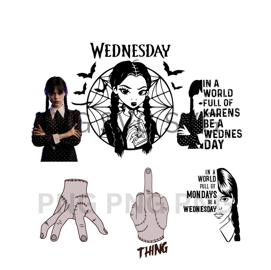 Wednesday Thing Svg Bundle Cricut Svg Png Cut File for - Etsy Hong Kong