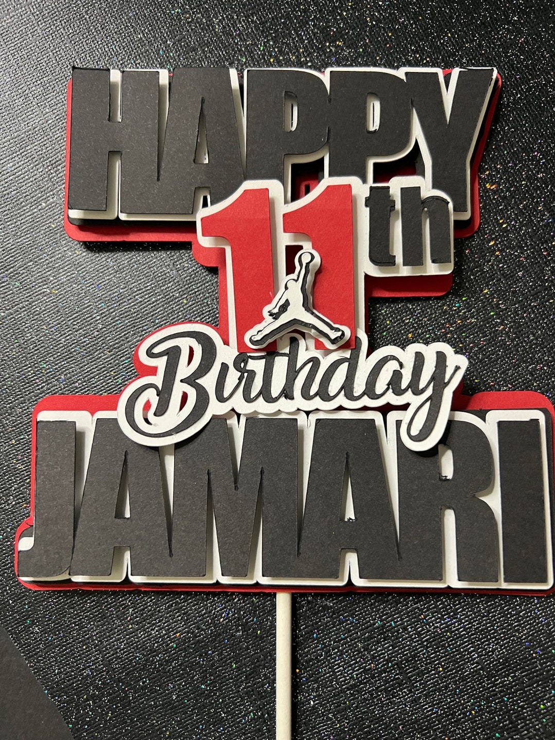 Sports/jordan Shoe Themed Cake Topper - Etsy
