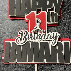 Sports/jordan Shoe Themed Cake Topper - Etsy