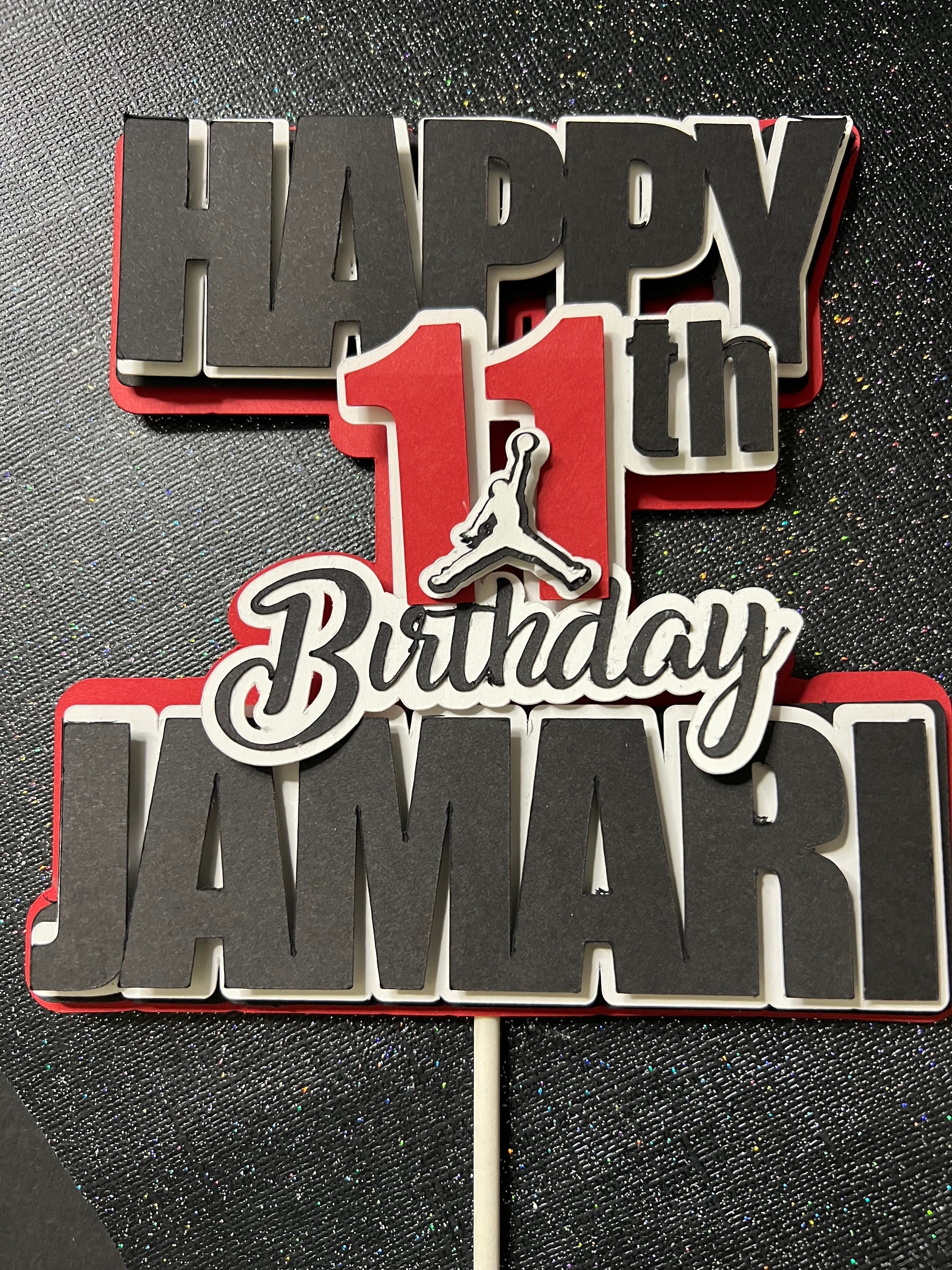 Sports/jordan Shoe Themed Cake Topper - Etsy