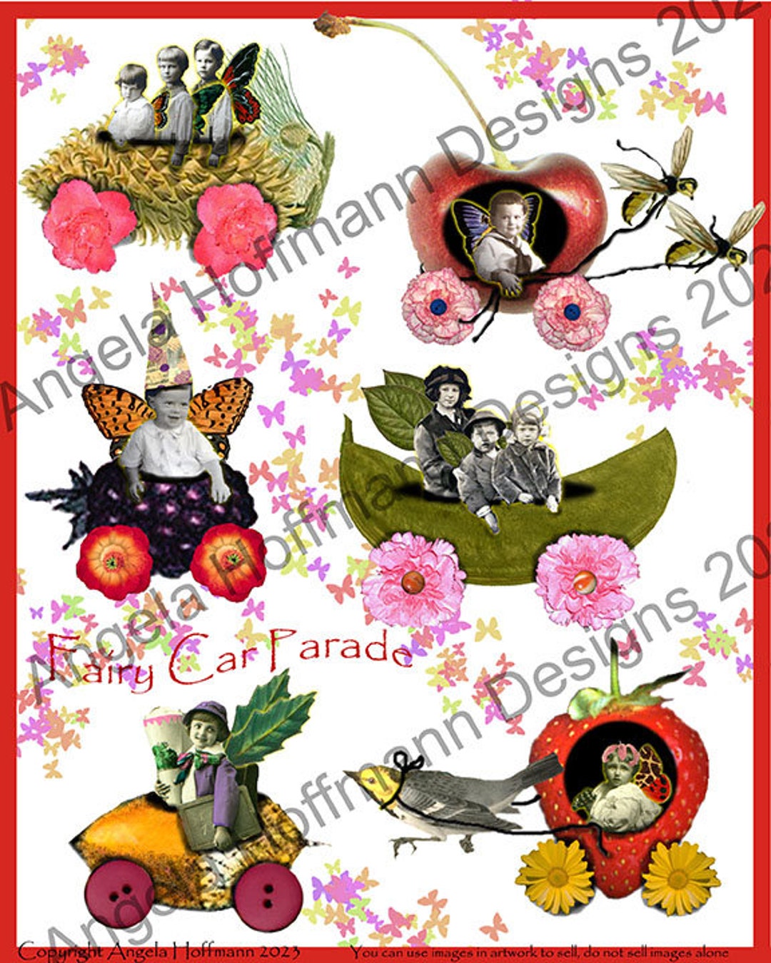 Fairy Riders in Cars Printable Download for Your Collage and Mixed ...