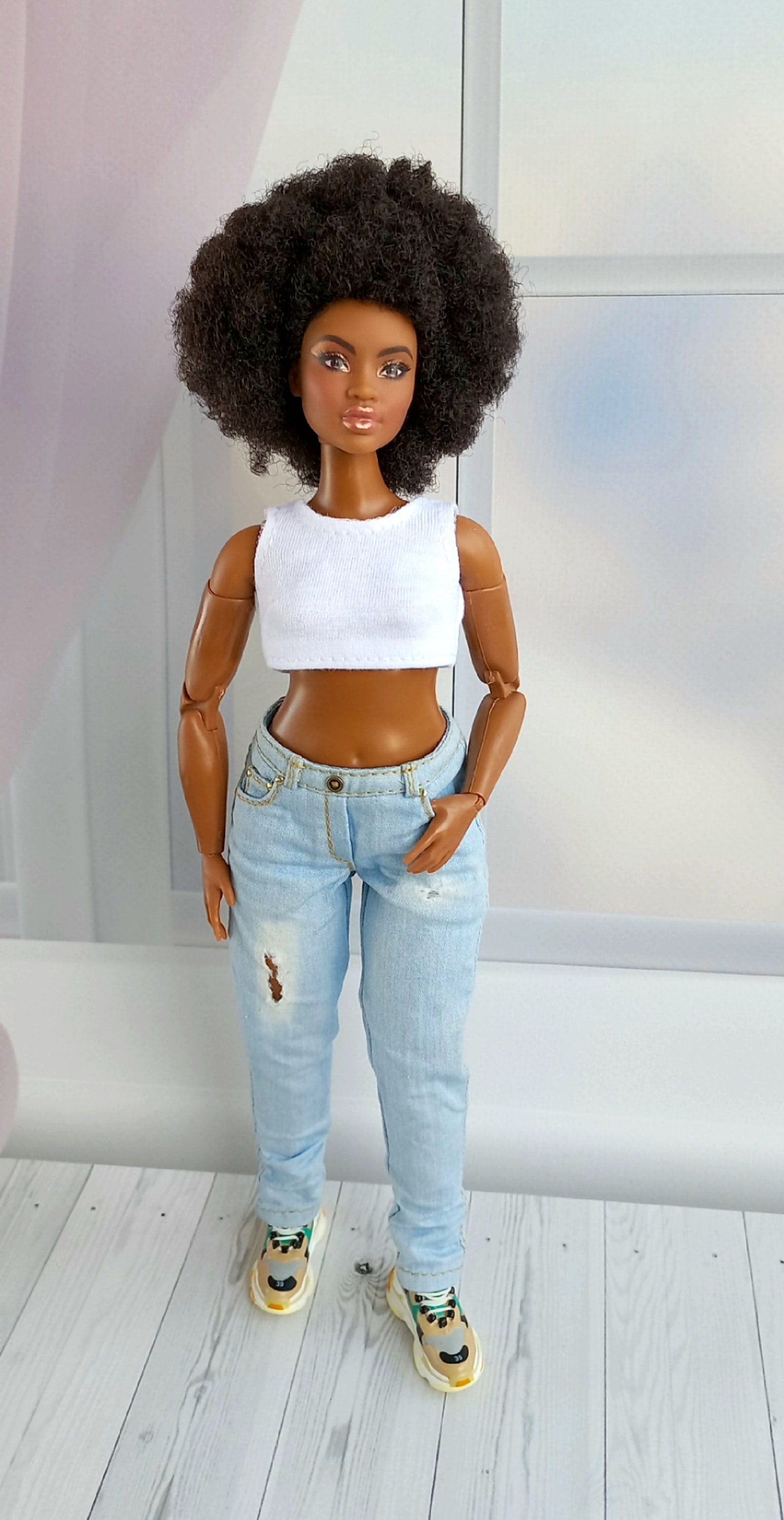 Curvy Barbie Jeans Ripped Jeans for Barbie Curvy Realistic - Etsy