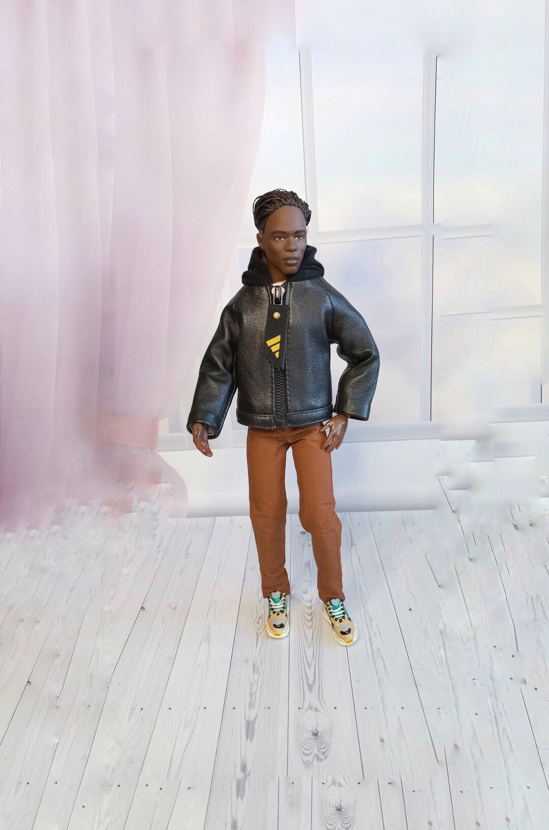 Genuine Leather Jacket for Ken, Ken Handmade Clothes, Ken Outfit ...