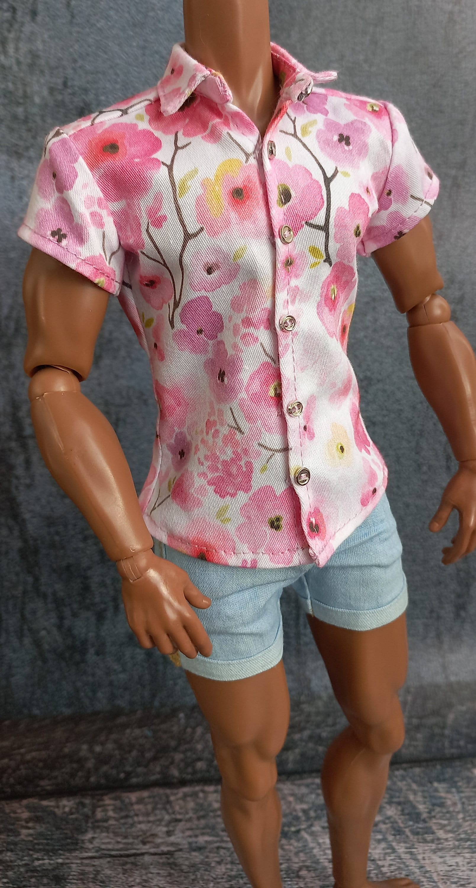 Adonis Floral Shirt Design, Adonis Doll Realistic Shirt, Fitted Shirt ...