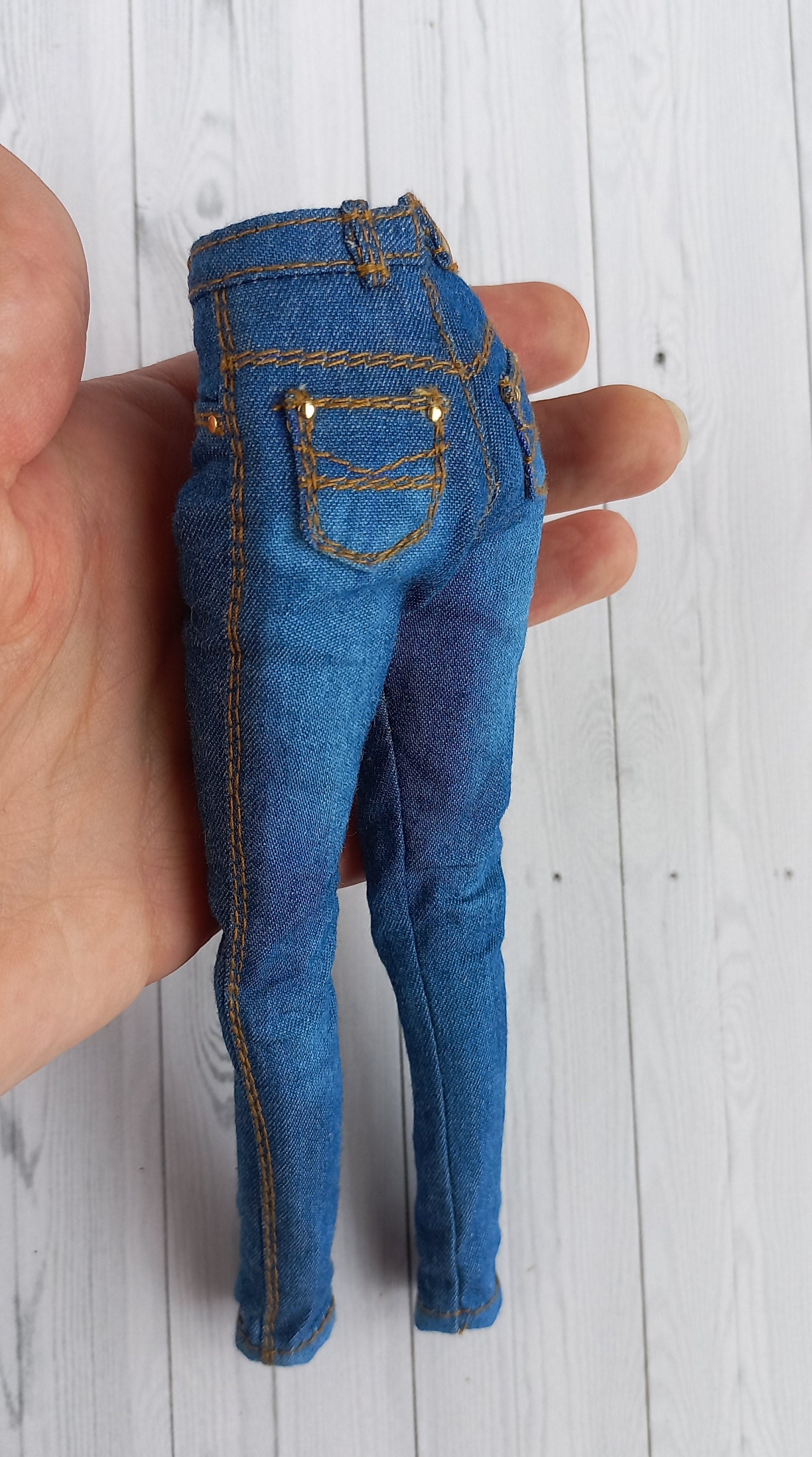 Realistic Jeans for Barbie Doll, Denim Clothes for Barbie Doll, Fashion ...