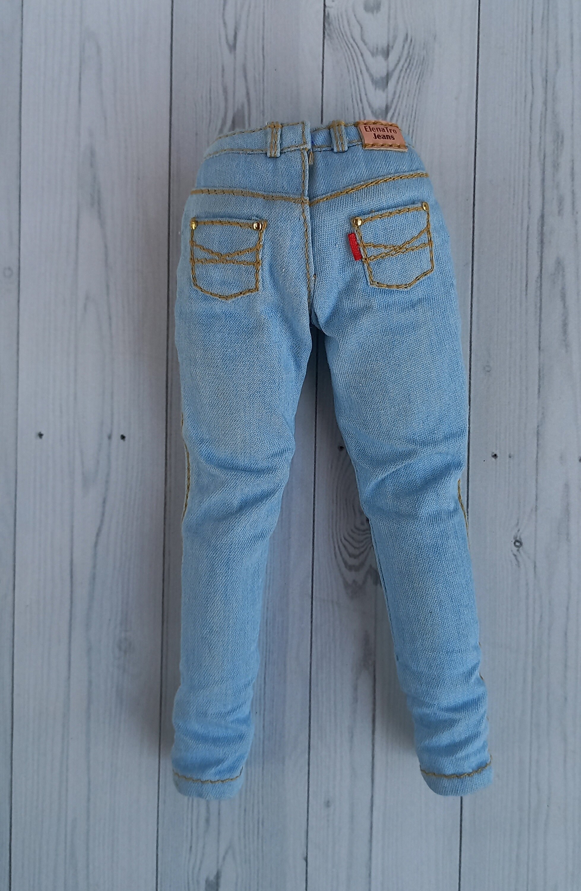 Curvy Barbie Jeans, Ripped Jeans for Barbie Curvy, Realistic Clothes ...