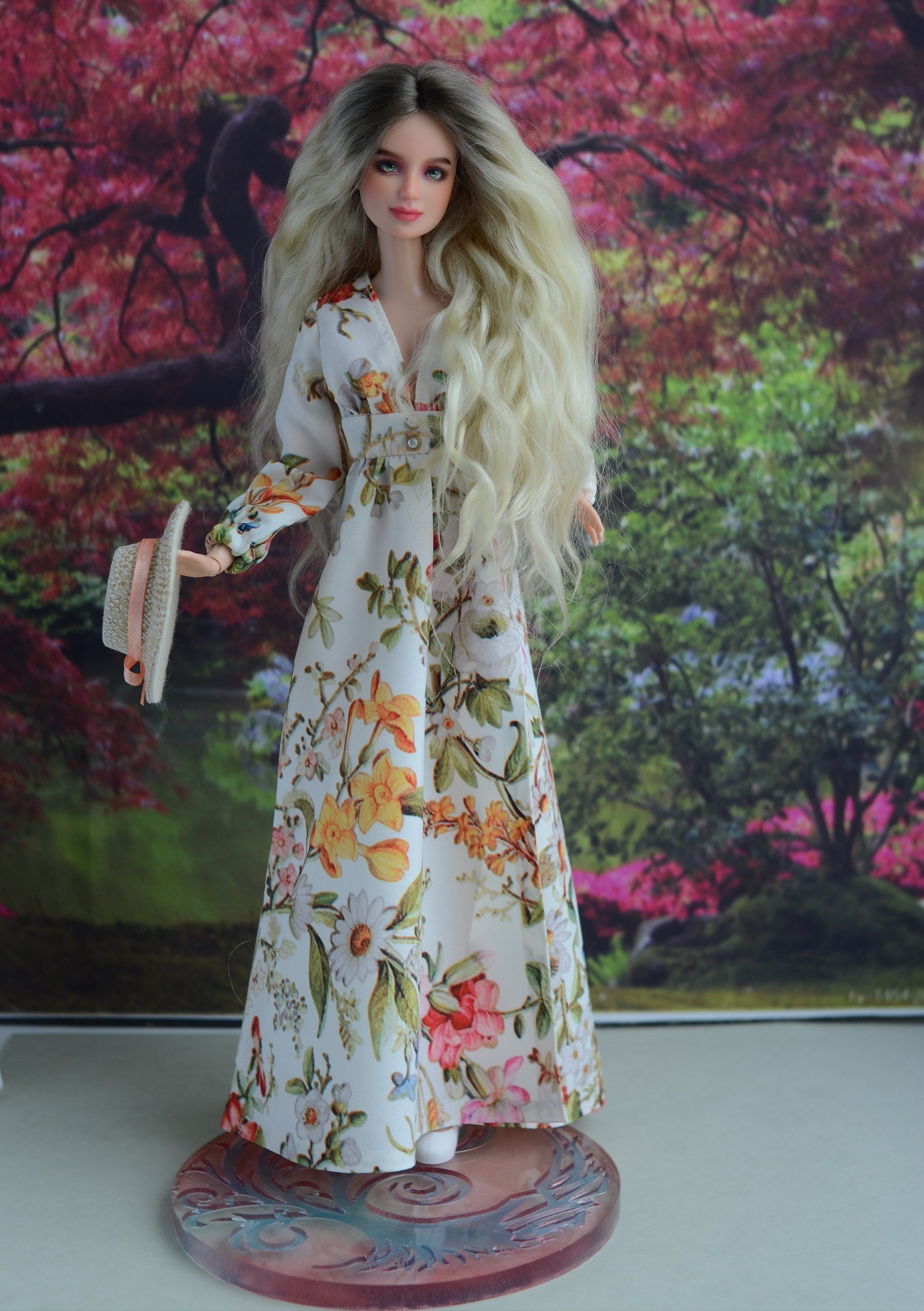 Custom Ooak Barbie Doll, Barbie Mtm Doll Fullset, Angora Goat Wig for ...