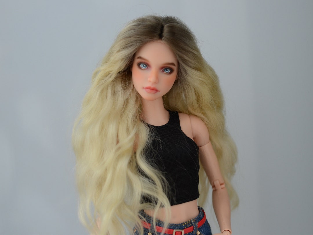 Angora Goat Wig for Barbie Doll, Custom Made Doll Hair, Wig for Barbie ...