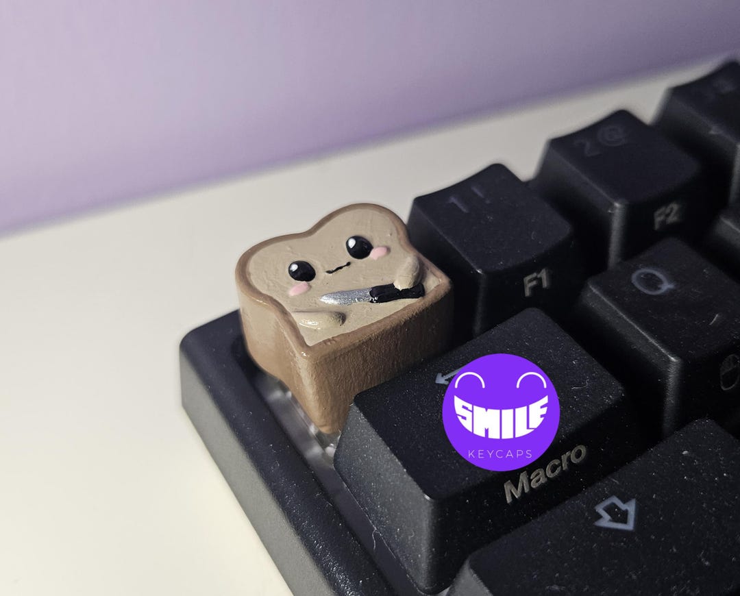 Stabby Bread Keycap Smile Keycaps MX Cherry , Deadly Loaf, Keyboard ...