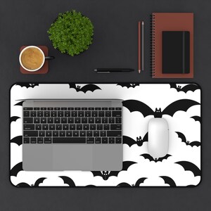 Bat Desk Mat, Elder Emo Gift, Goth Desk Mat, Metalcore, Witchy Desk Mat ...