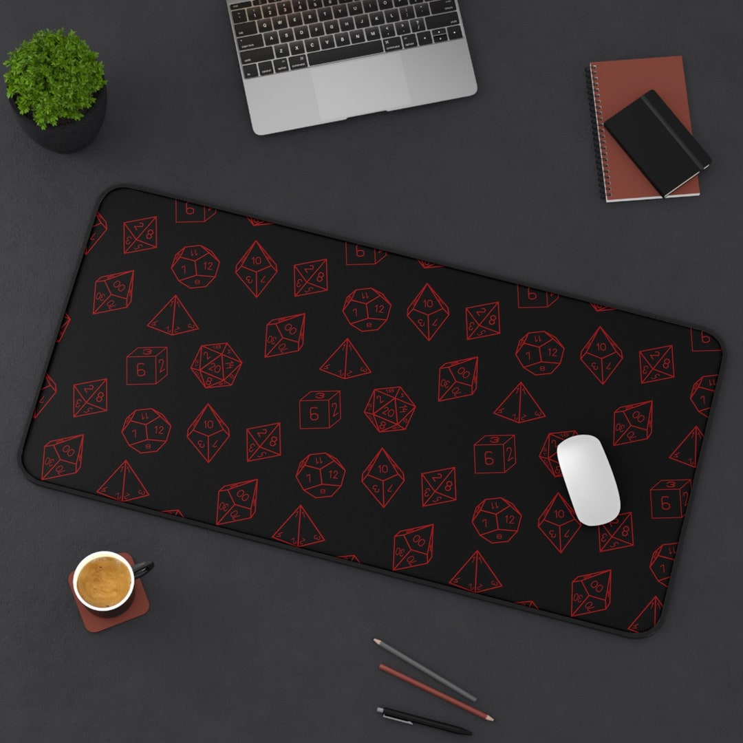 DND Desk Mat, DND Mouse Pad, D20 Dice, Gaming Desk Mat, Fantasy Gaming ...