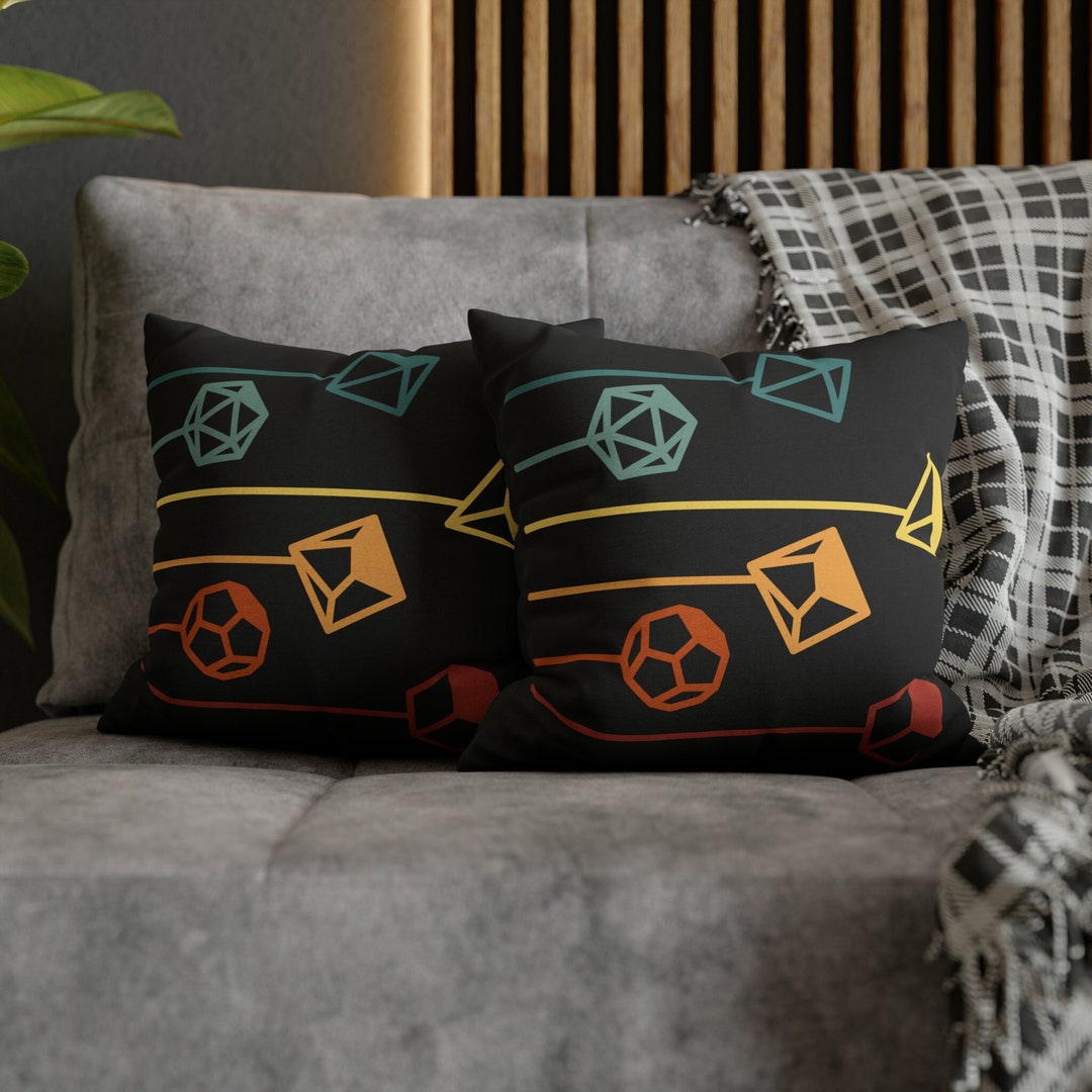 DND Pillow Case, Dnd Pillow, Dnd Home Decor, Dungeons and Dragons Gift ...
