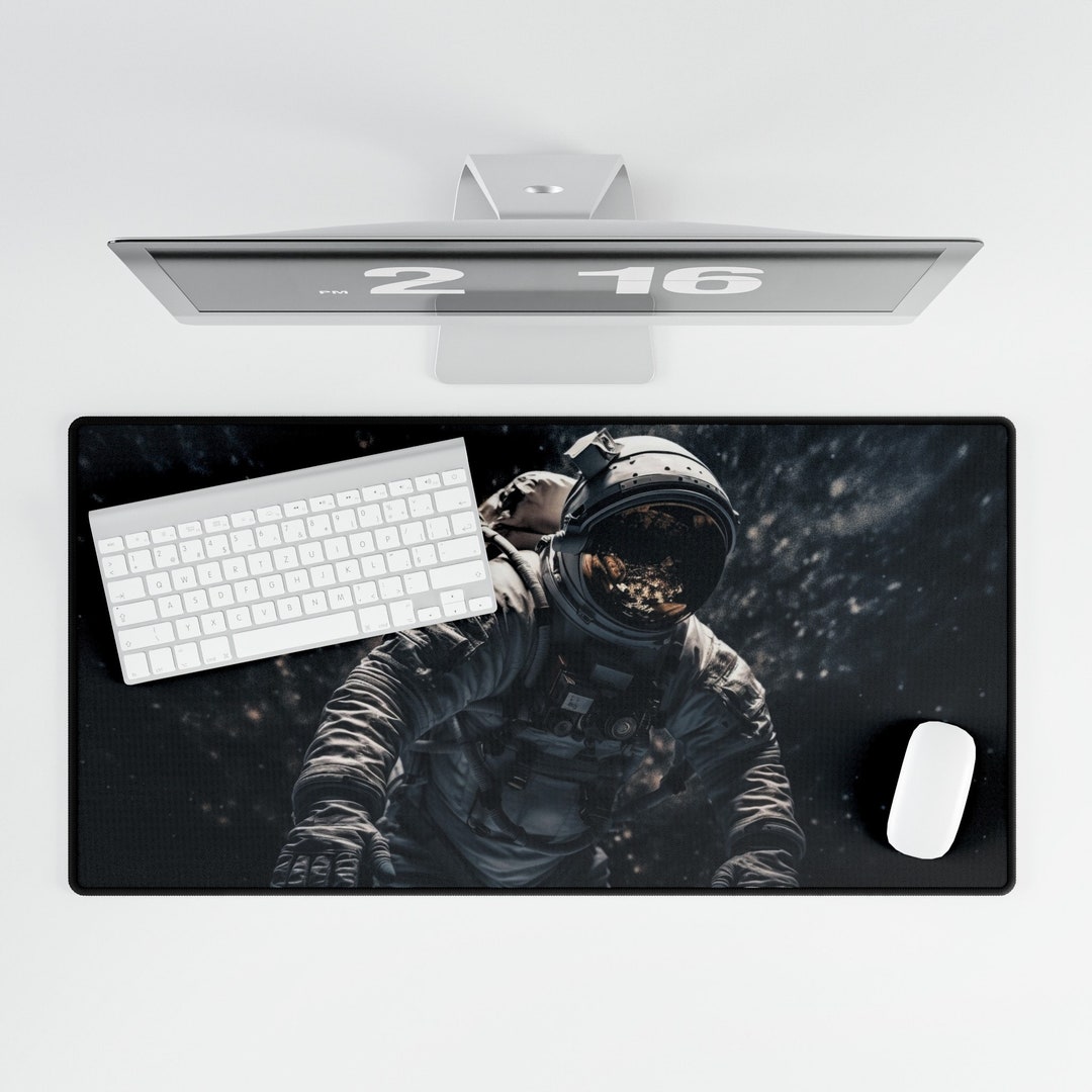 Galaxy Astronaut Desk Mat Gift for Him XXL Desk Pad Geometric Gaming ...