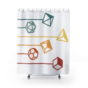 DND Shower Curtain, Dnd Curtain, Dnd Bathroom Decoration, Dungeons and ...