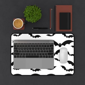 Bat Desk Mat, Elder Emo Gift, Goth Desk Mat, Metalcore, Witchy Desk Mat ...