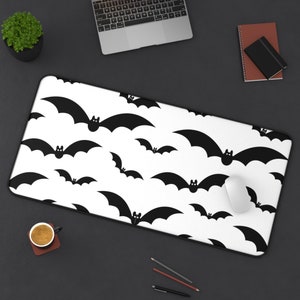 Bat Desk Mat, Elder Emo Gift, Goth Desk Mat, Metalcore, Witchy Desk Mat ...