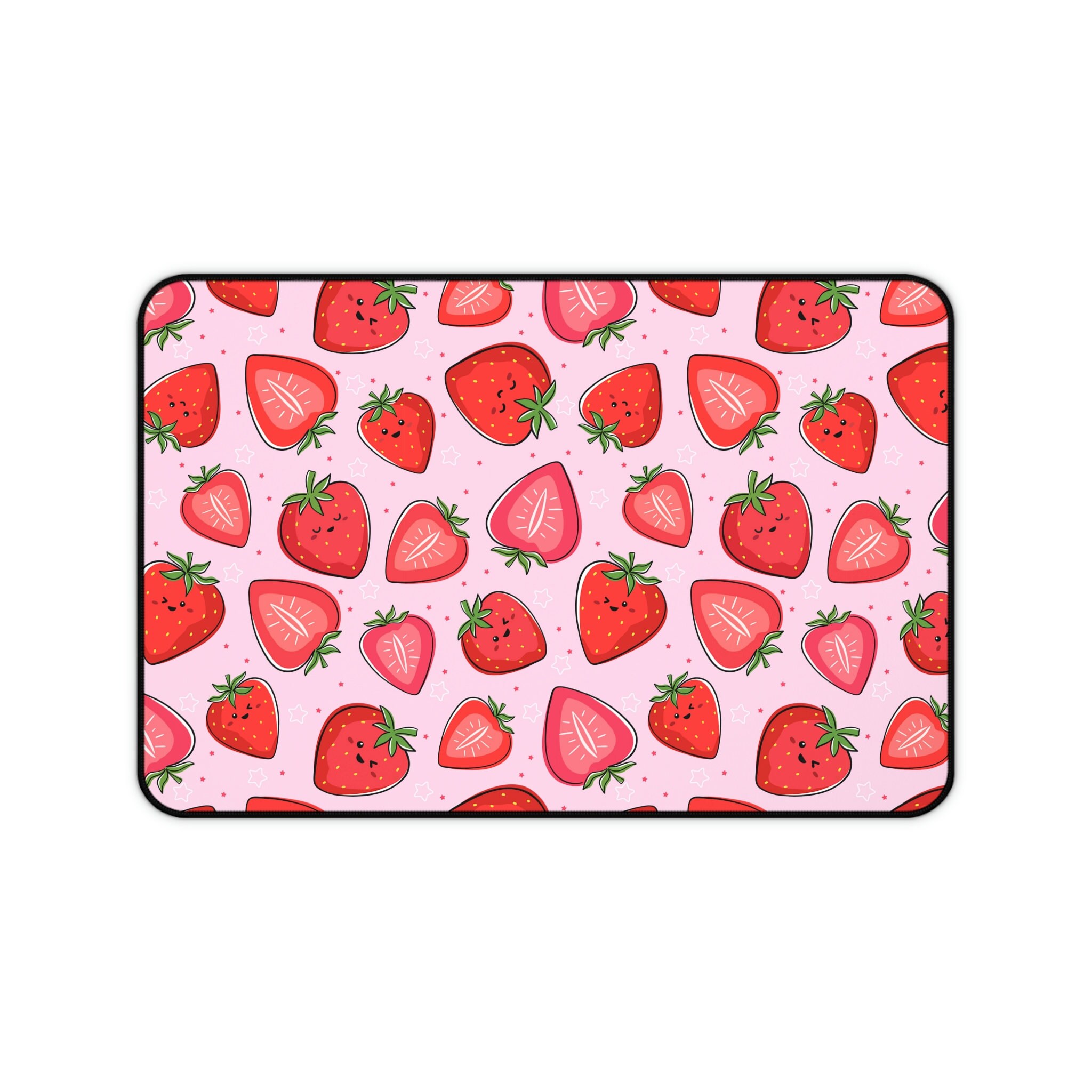 Strawberry Desk Mat Kawaii Desk Mat Cute Workspace Trendy - Etsy