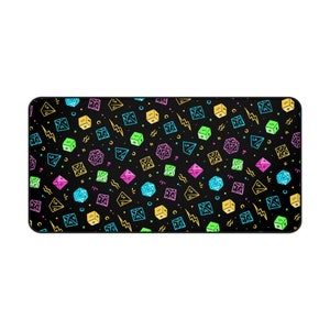 DND Desk Mat, DND Mouse Pad, D20 Dice, Gaming Desk Mat, Fantasy Gaming ...